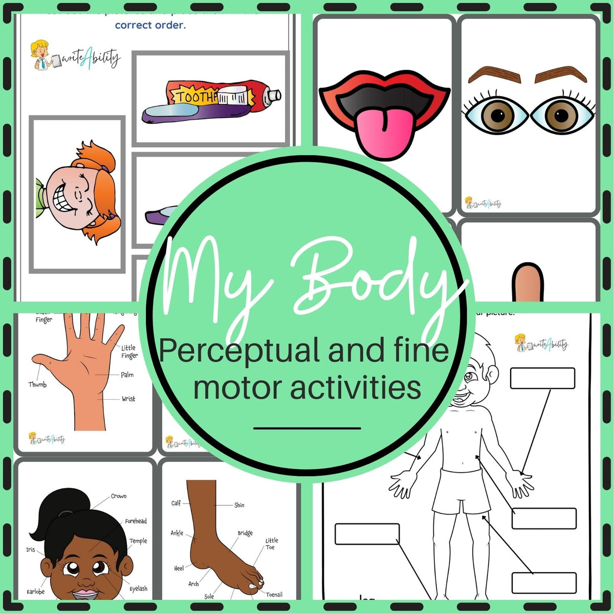 My Body: Visual Perceptual and Fine Motor Activities– WriteAbility
