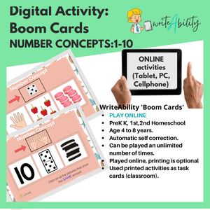 Fun with Numbers: Number Concepts 1-10 (DIGITAL)– WriteAbility