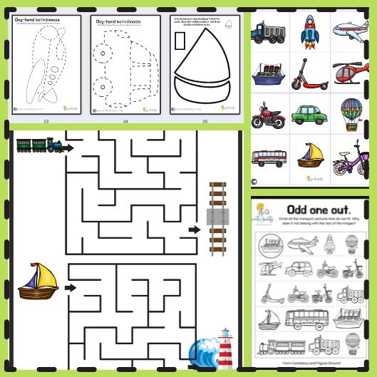 Transportation: Perceptual Activities, Games and Worksheets– WriteAbility