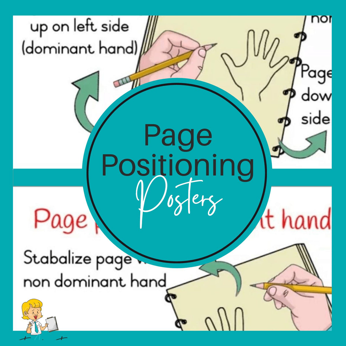 Classroom Poster: Page Positioning For Comfortable Writing– WriteAbility
