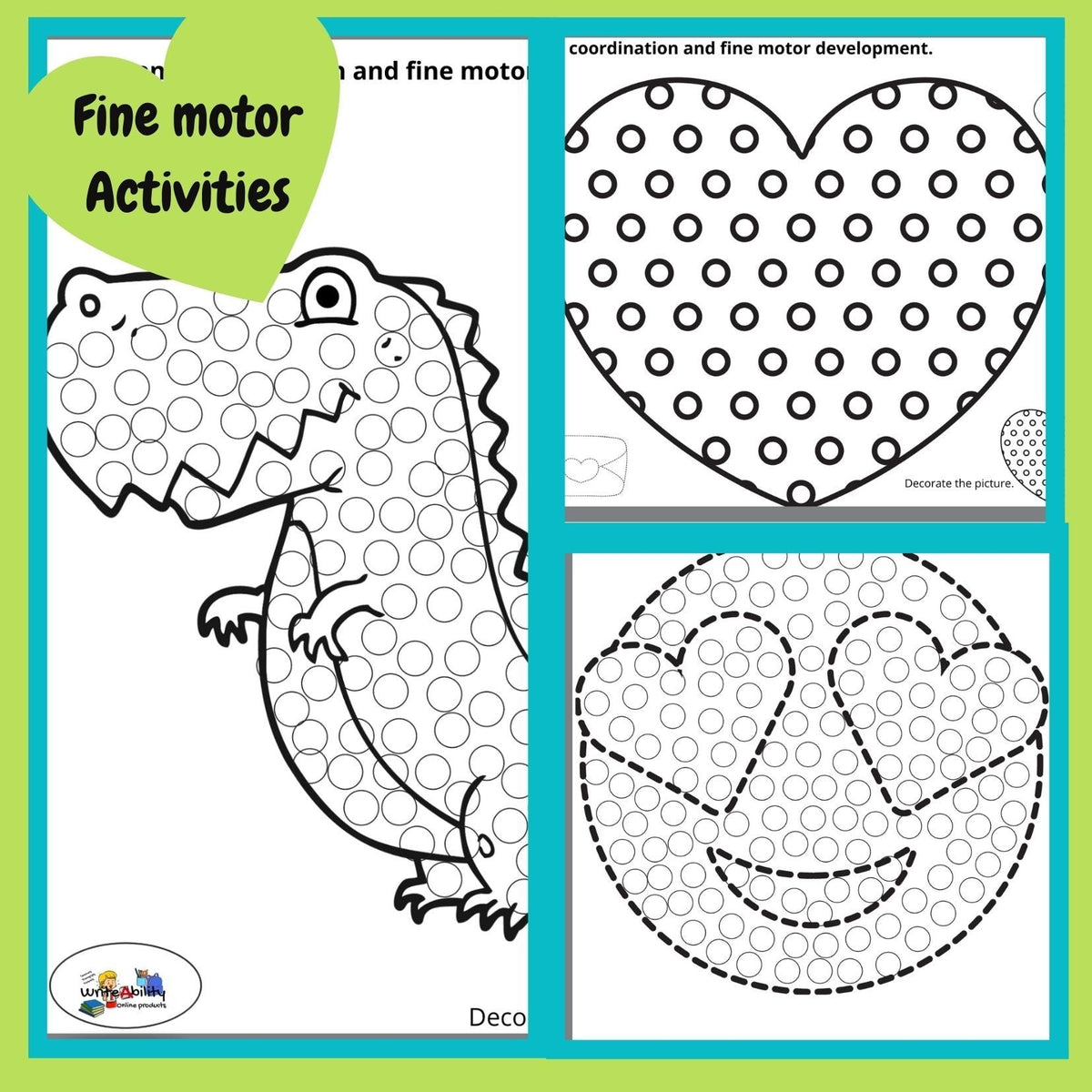 Dotted Pictures: Fine Motor Activities To Improve Pencil Control ...