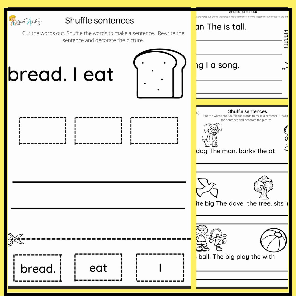 Let's Write: Shuffle Words and Sentences.– WriteAbility