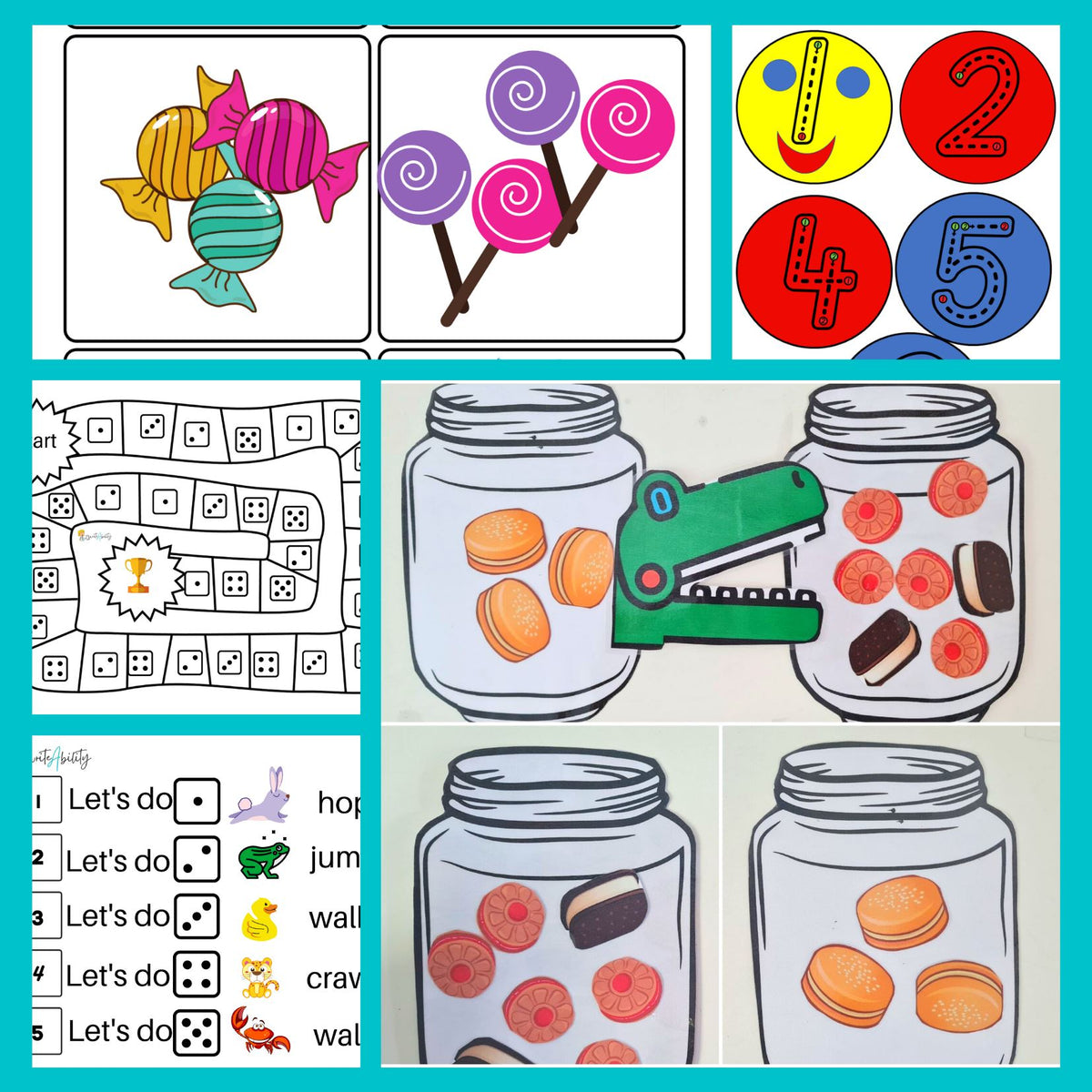 Number Games: Fun Activities to develop number concepts (Number 1 to 1 ...