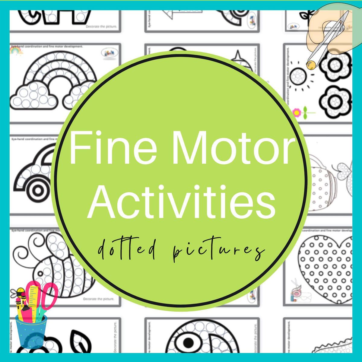 Dotted Pictures: Fine Motor Activities To Improve Pencil Control ...