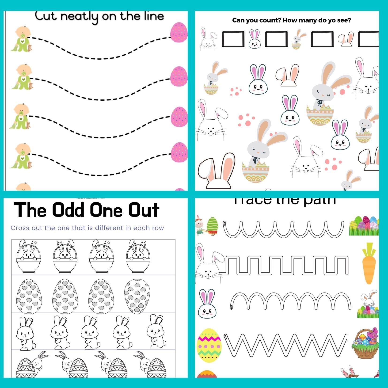 Easter Fun: Fine Motor and Visual Perceptual Worksheets and Activities ...