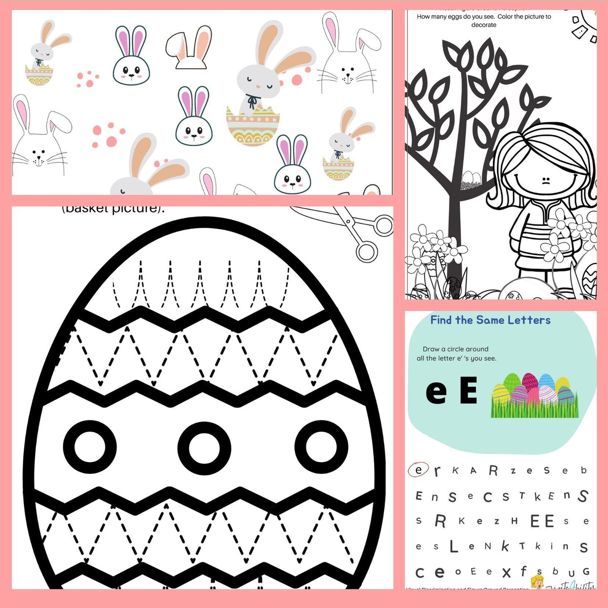 Easter Fun: Fine Motor and Visual Perceptual Worksheets and Activities ...