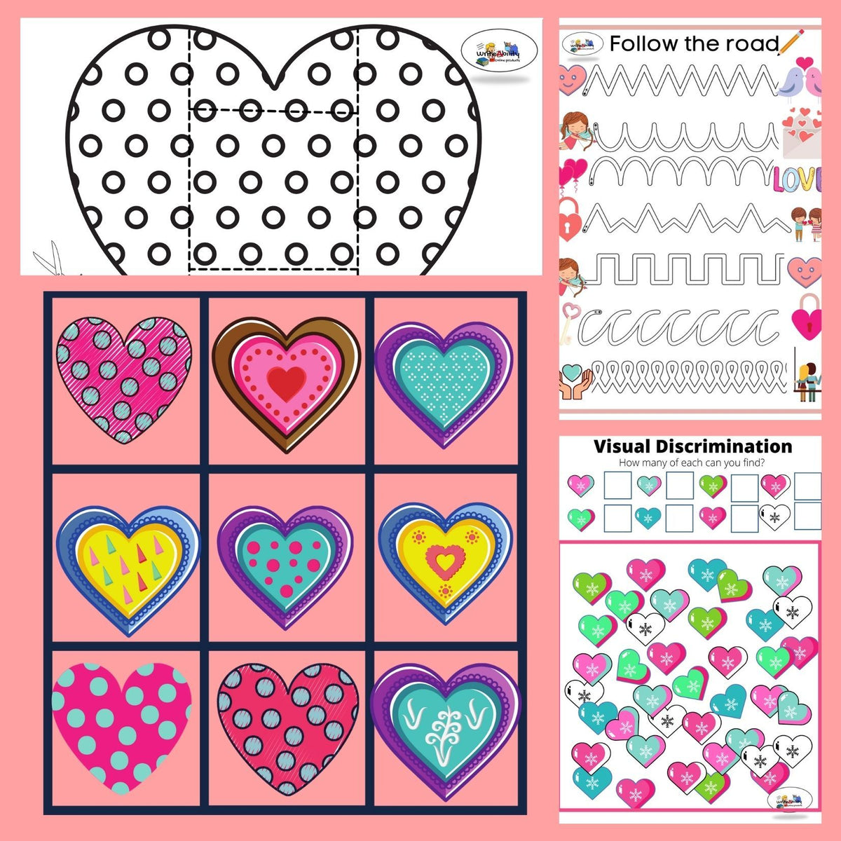 Perceptual and Fine Motor Activities (Valentine's Day)– WriteAbility
