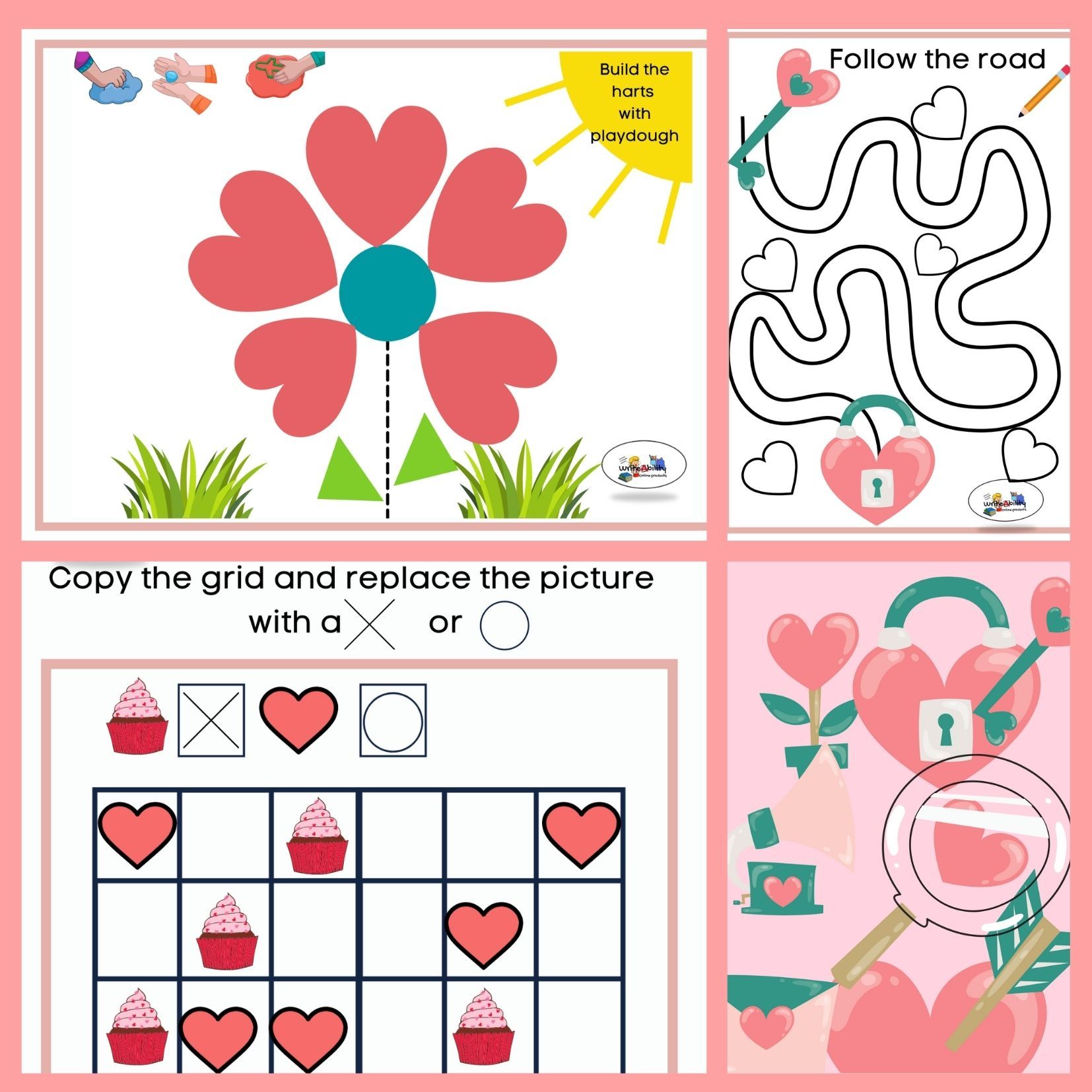 Perceptual and Fine Motor Activities (Valentine's Day) – WriteAbility