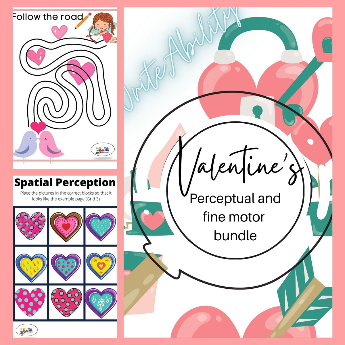Perceptual and Fine Motor Activities (Valentine's Day)– WriteAbility